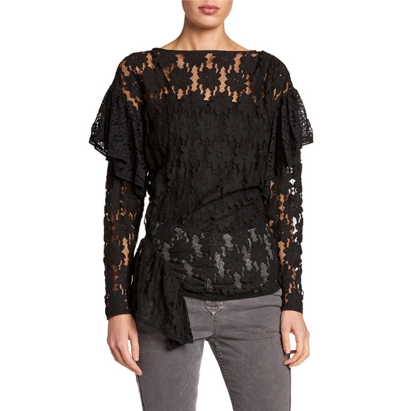 Isabel Marant | Tops | Isabel Marant Etoile Vinny Lace Ruffle Blouse ...